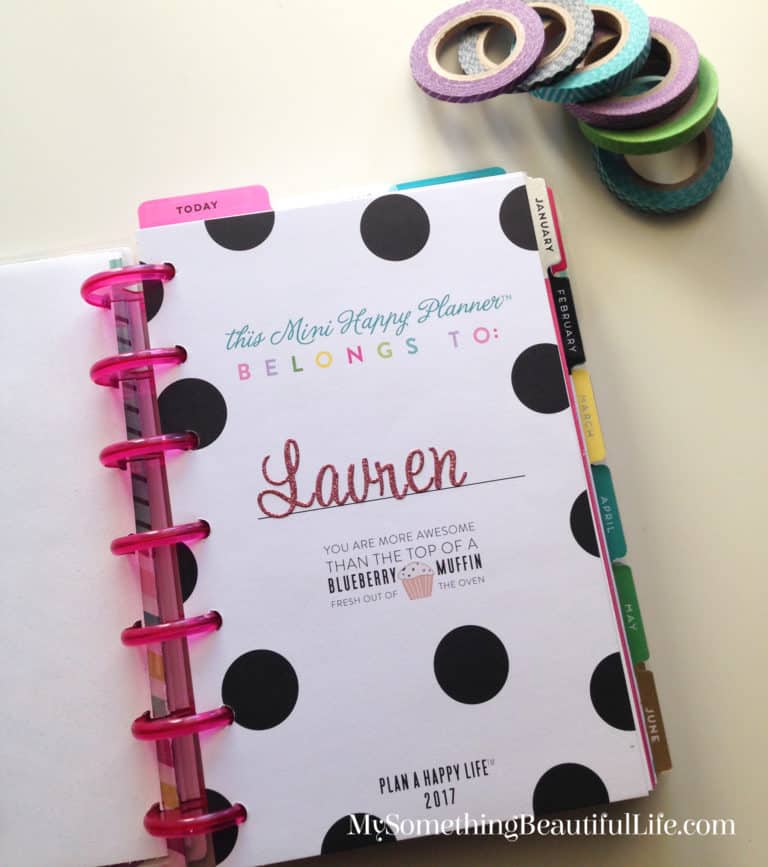 2017 Planner Tour: Happy Planner Mini - My Something Beautiful Life ...