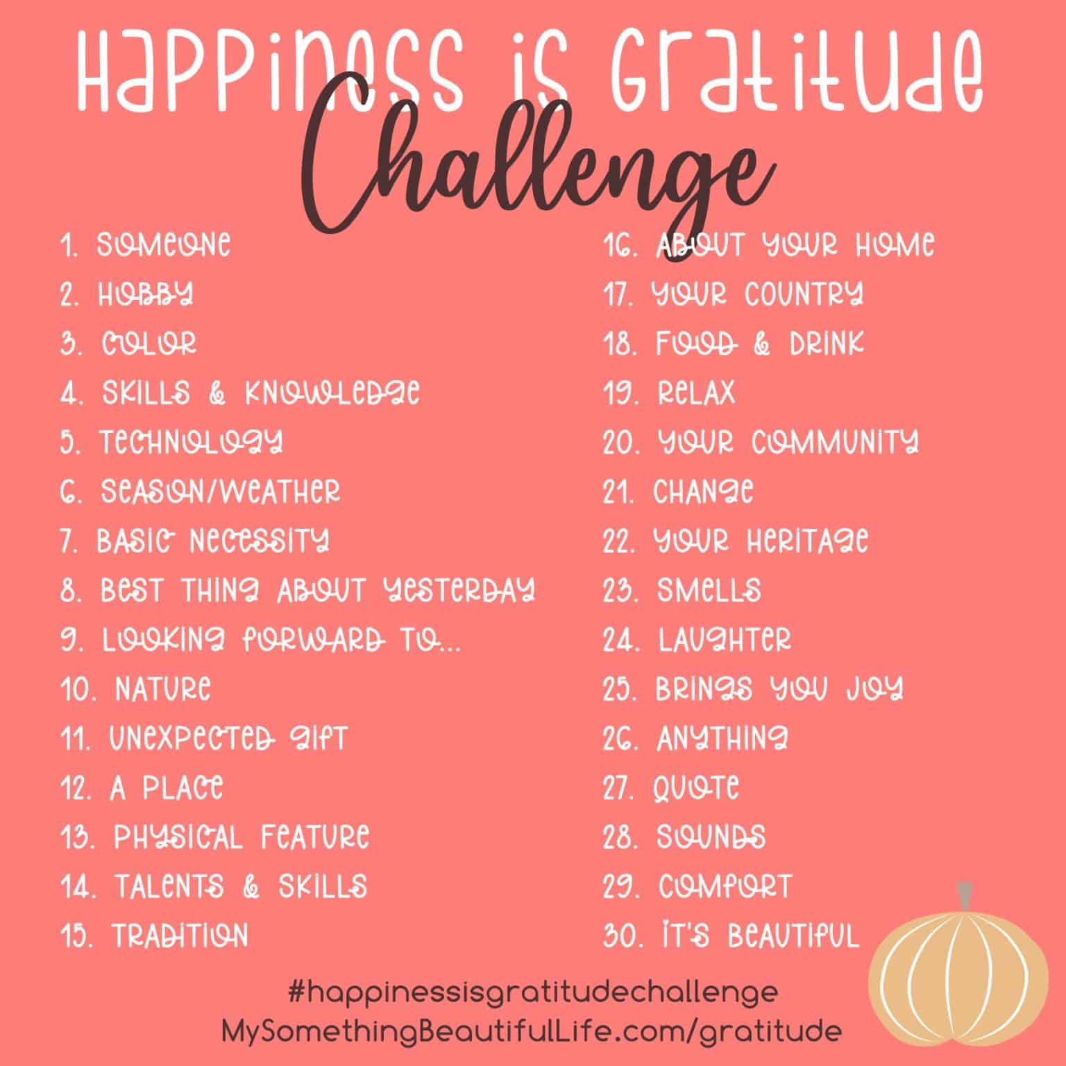 November Gratitude Challenge - My Something Beautiful Life | Planning ...